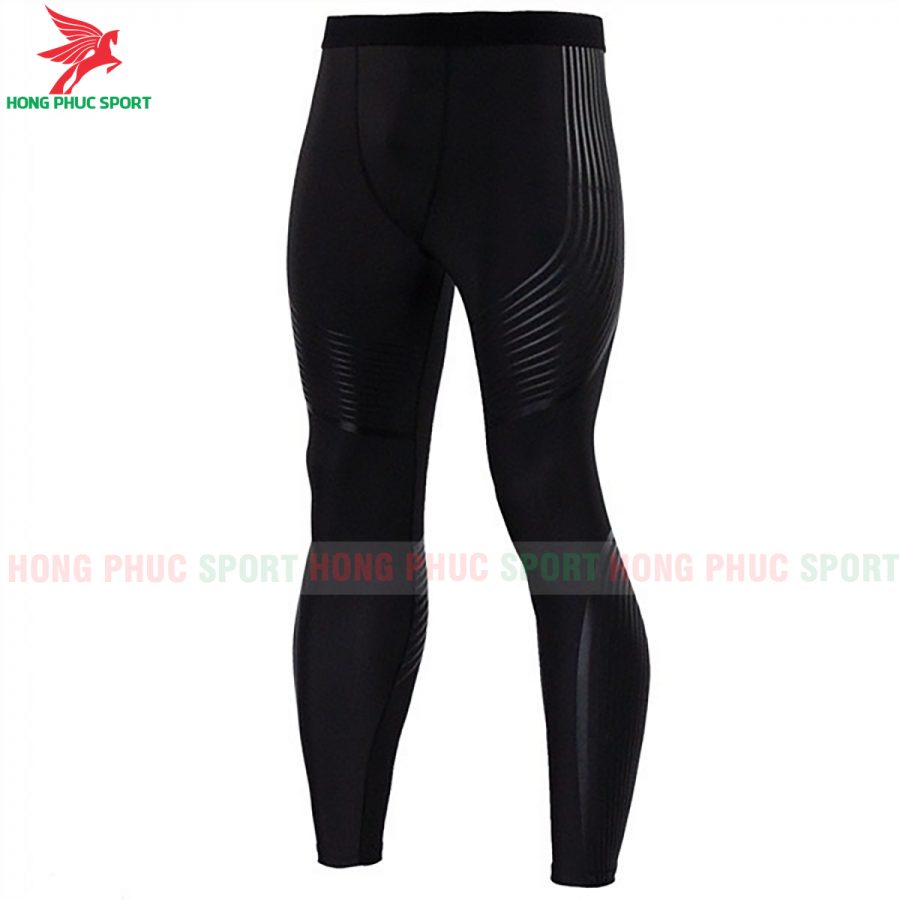 Quần giữ nhiệt nam Legging dáng dài hoạ tiết - Xanh chuối