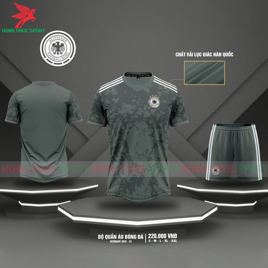 Bộ quần áo bóng đá Đức World Cup 2022 sân khách - Vải mè lục giác