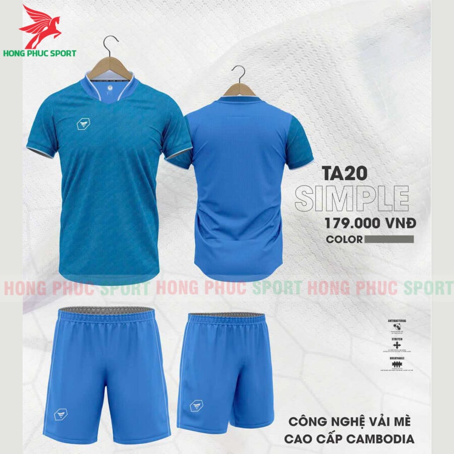 BỘ QUẦN ÁO BÓNG ĐÁ KHÔNG LOGO TA 20 XÁM - DỆT VIỆT NAM